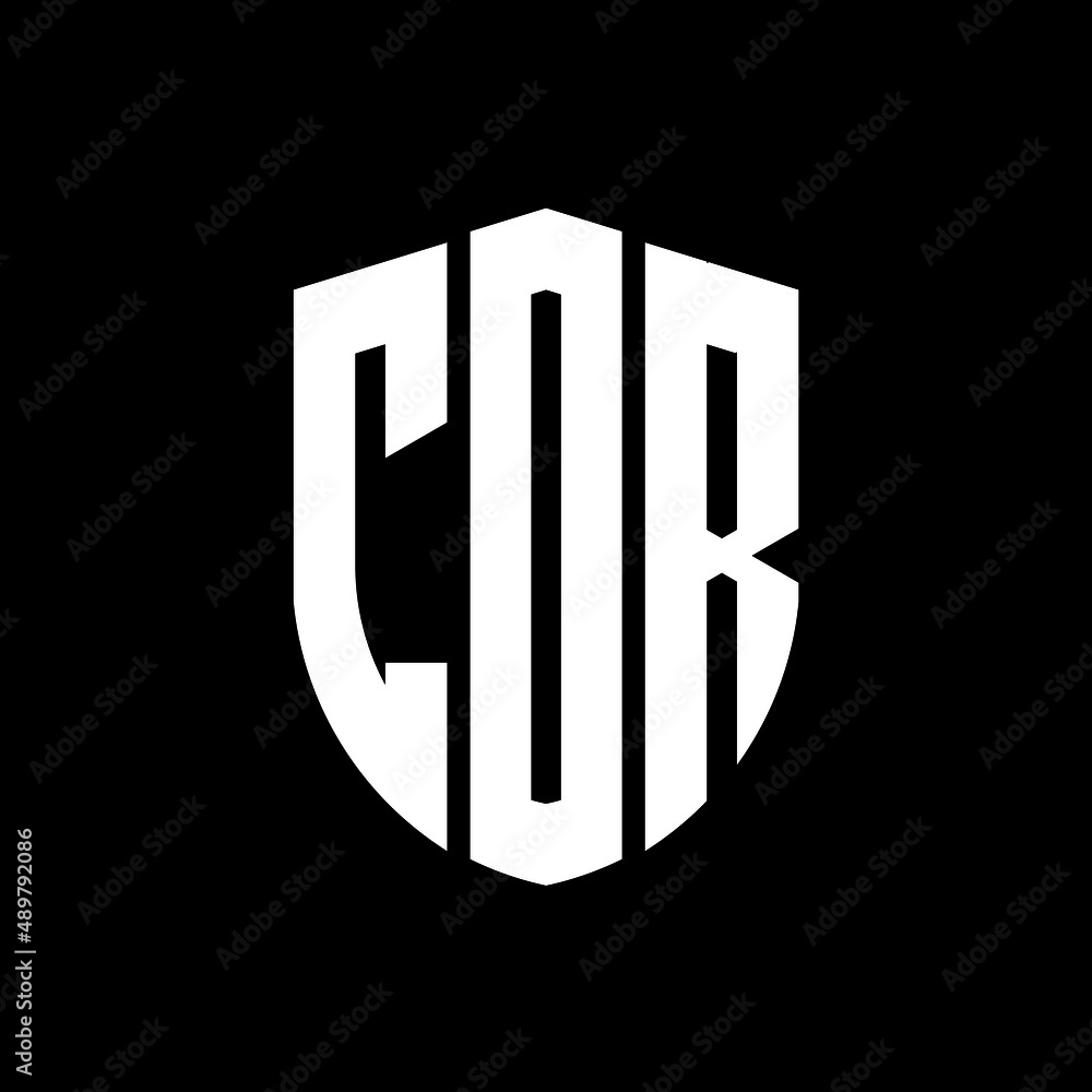 CDR letter logo design. CDR modern letter logo with black background ...