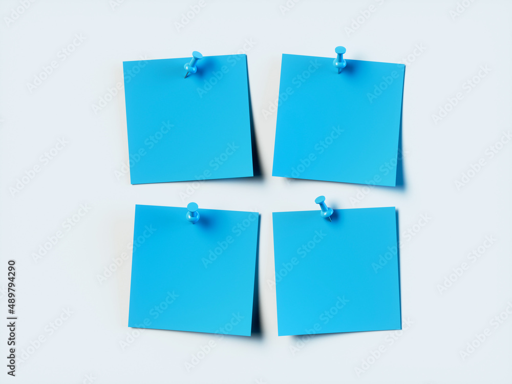 Blank Blue Sticky Note