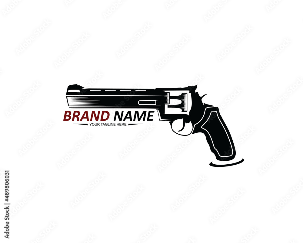 Gun Logo Template. Military and Weapon Logo Design vector Stock Vector ...
