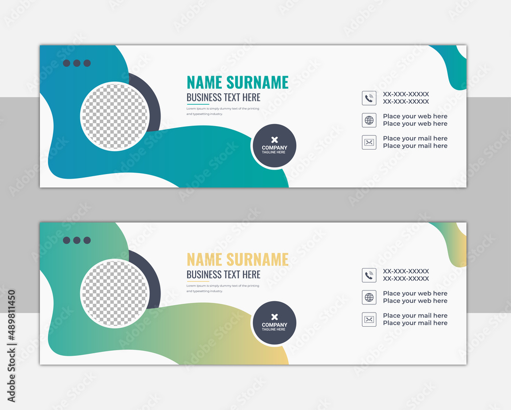 Email signature template design. Corporate mail business email ...