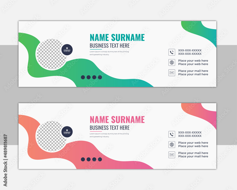 Email signature template design. Corporate mail business email ...