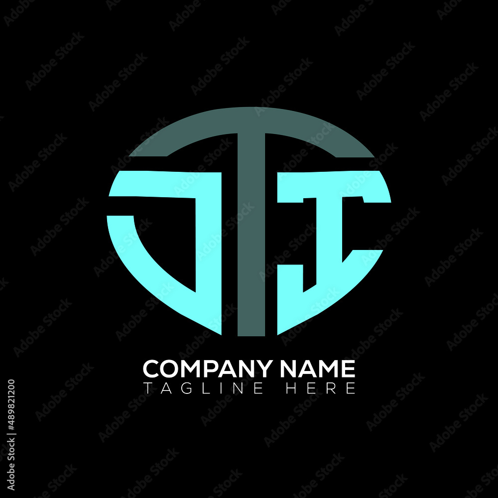 DTI logo monogram isolated on circle element design template, DTI ...