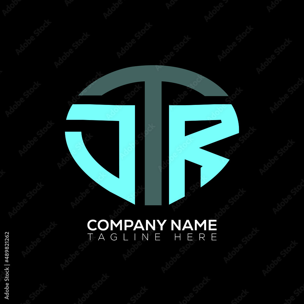 DTR logo monogram isolated on circle element design template, DTR ...
