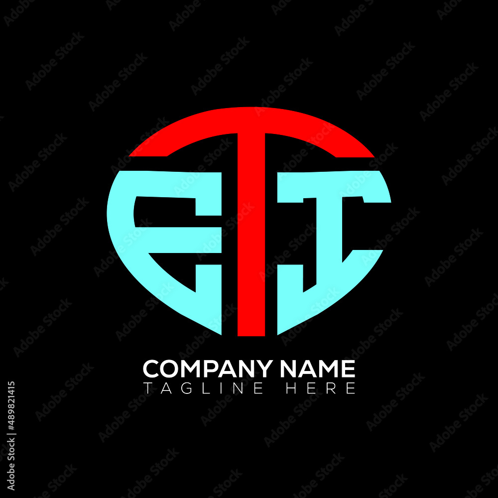ETI logo monogram isolated on circle element design template, ETI ...