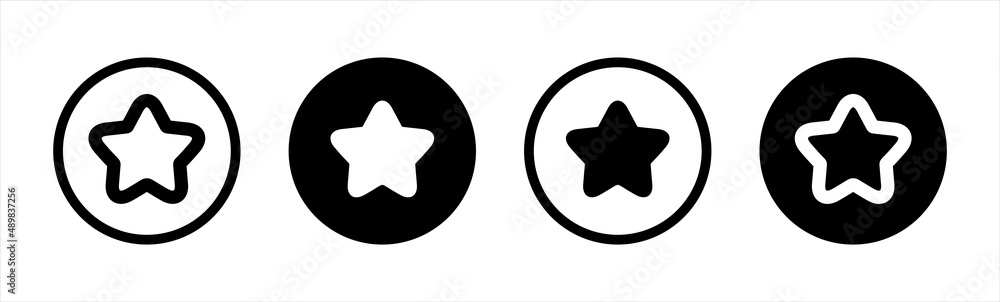 Star Icons set. Rating symbol. Star symbol, vector illustration. Stock ...