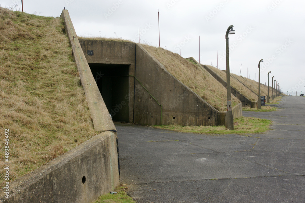 cold war nuclear weapons bunker, military air base, RAF Airfield Stock ...
