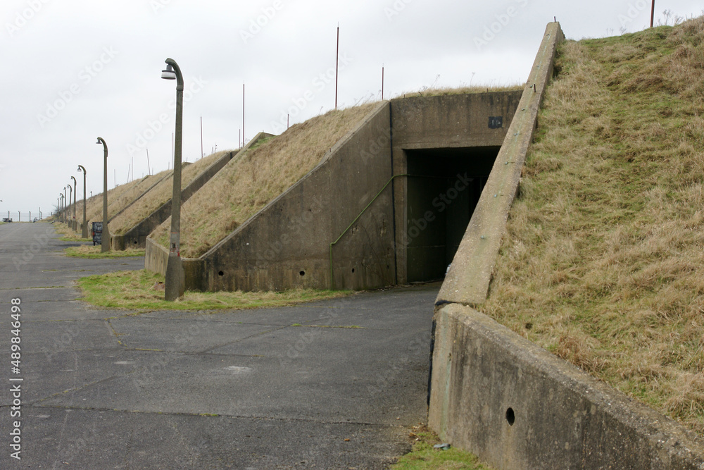 cold war nuclear weapons bunker, military air base, RAF Airfield Stock ...