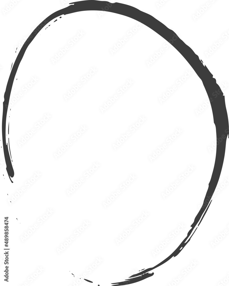 Black ink frame. Grunge paint shape. Hand drawn sketch frame. Stock ...