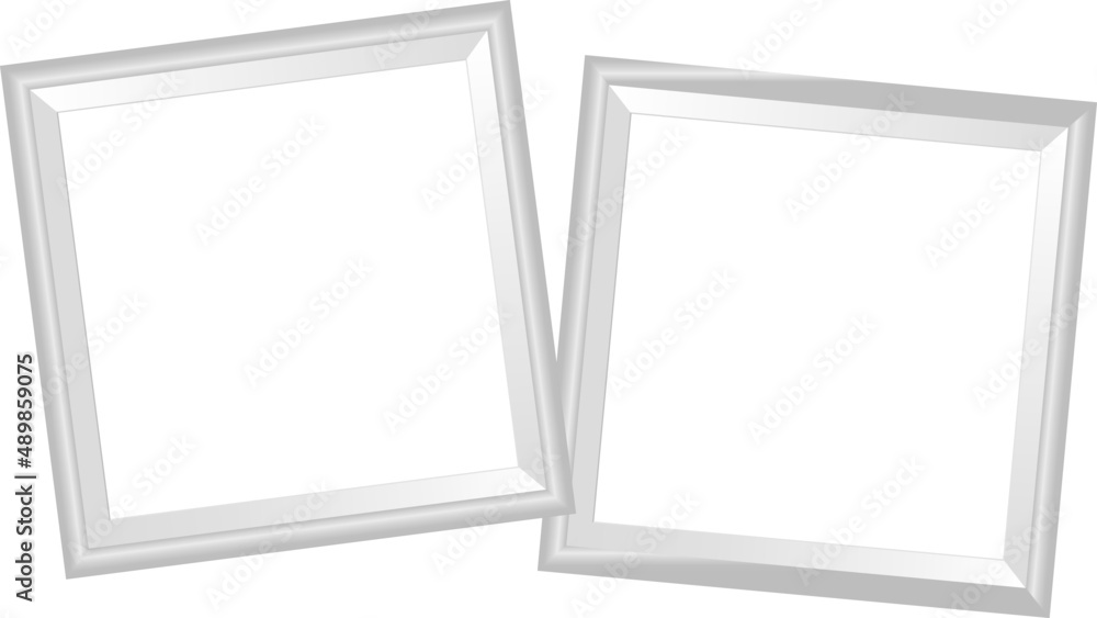 Thin photoframe mock up. Empty framing for photo or illustation. Stock ...