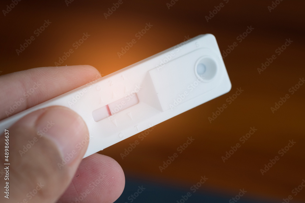 covid-19 negative test result with antigen rapid test kit (ATK), The ...