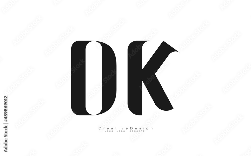 DK Letter logo design emblem Vector Icon, emblem With White background ...