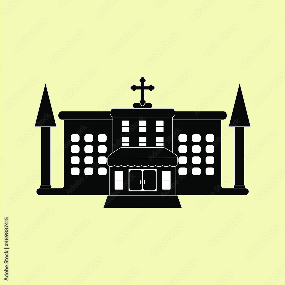 church building vector illustration, perfect for icons, templates ...