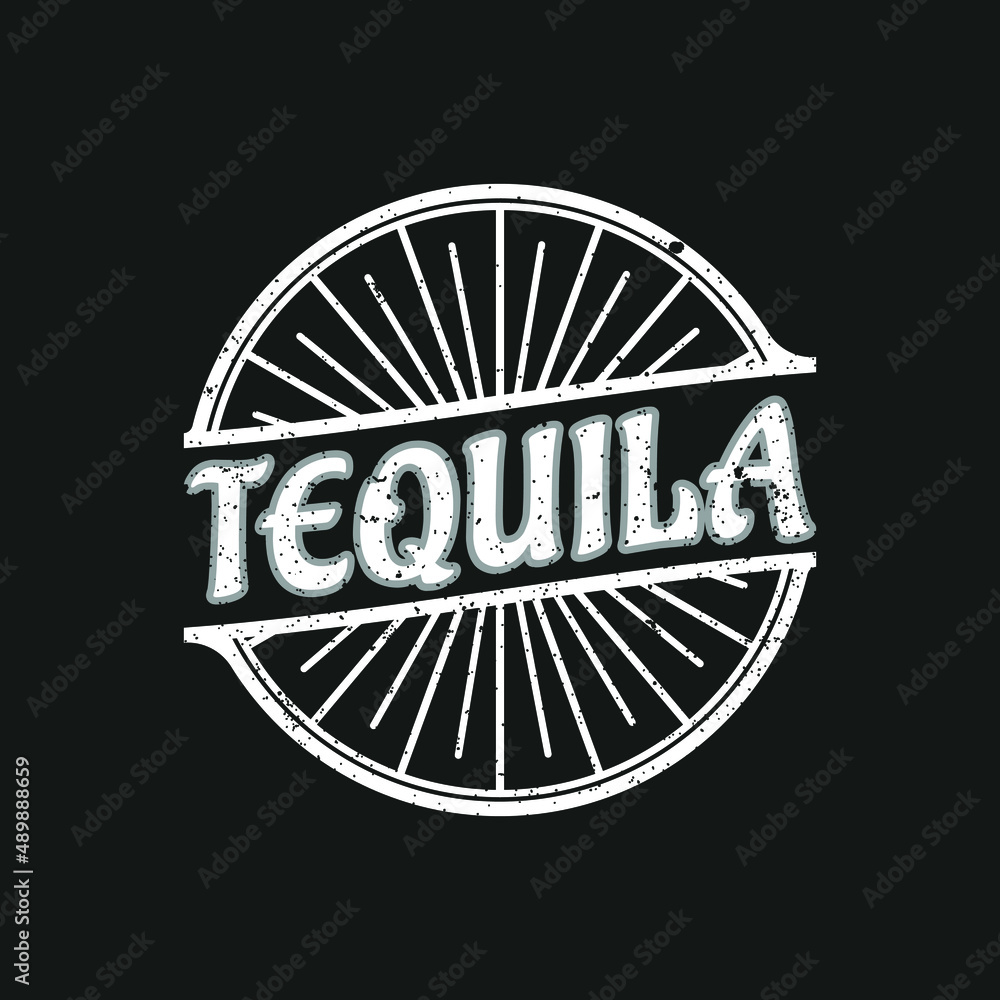 Vintage tequila banner design on the chalkboard. Poster alcohol, vector ...