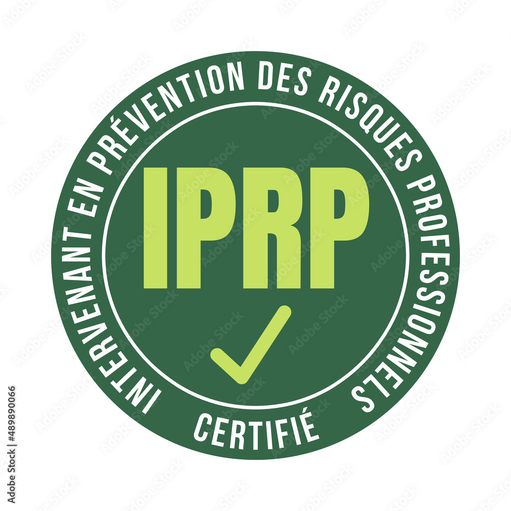 Symbole IPRP intervenant en prévention des risques professionnels Stock ...