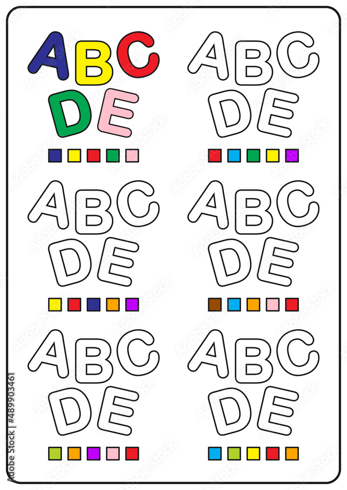 Instructional coloring pages, educational games for children, preschool ...