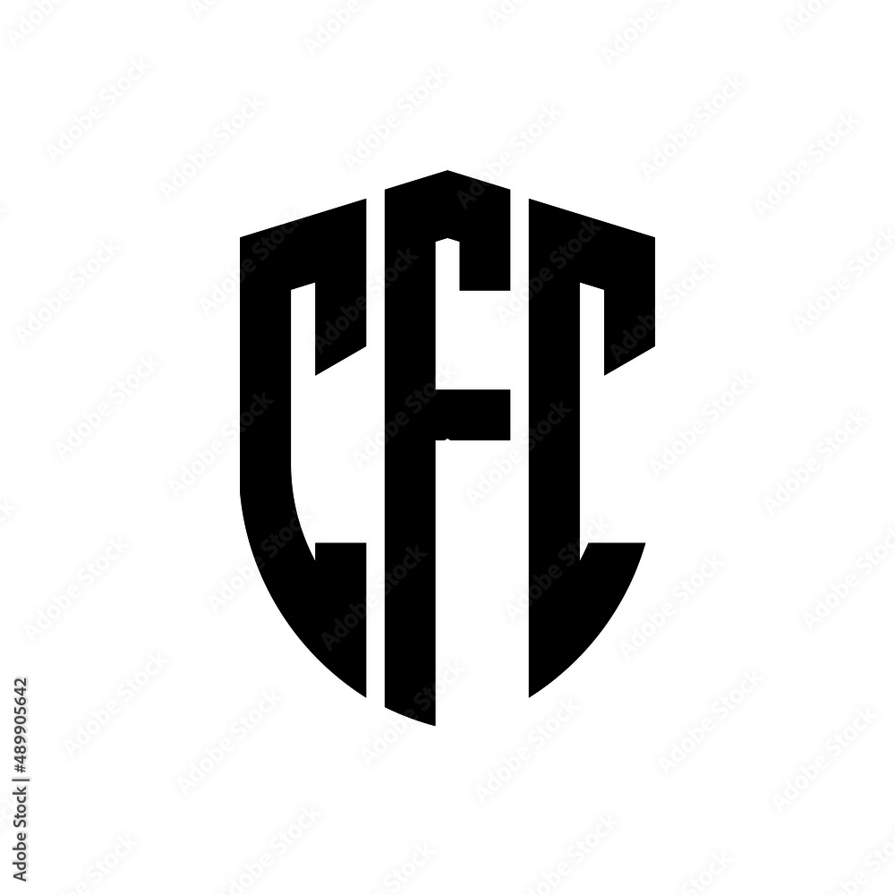 CFC letter logo design. CFC modern letter logo with black background ...