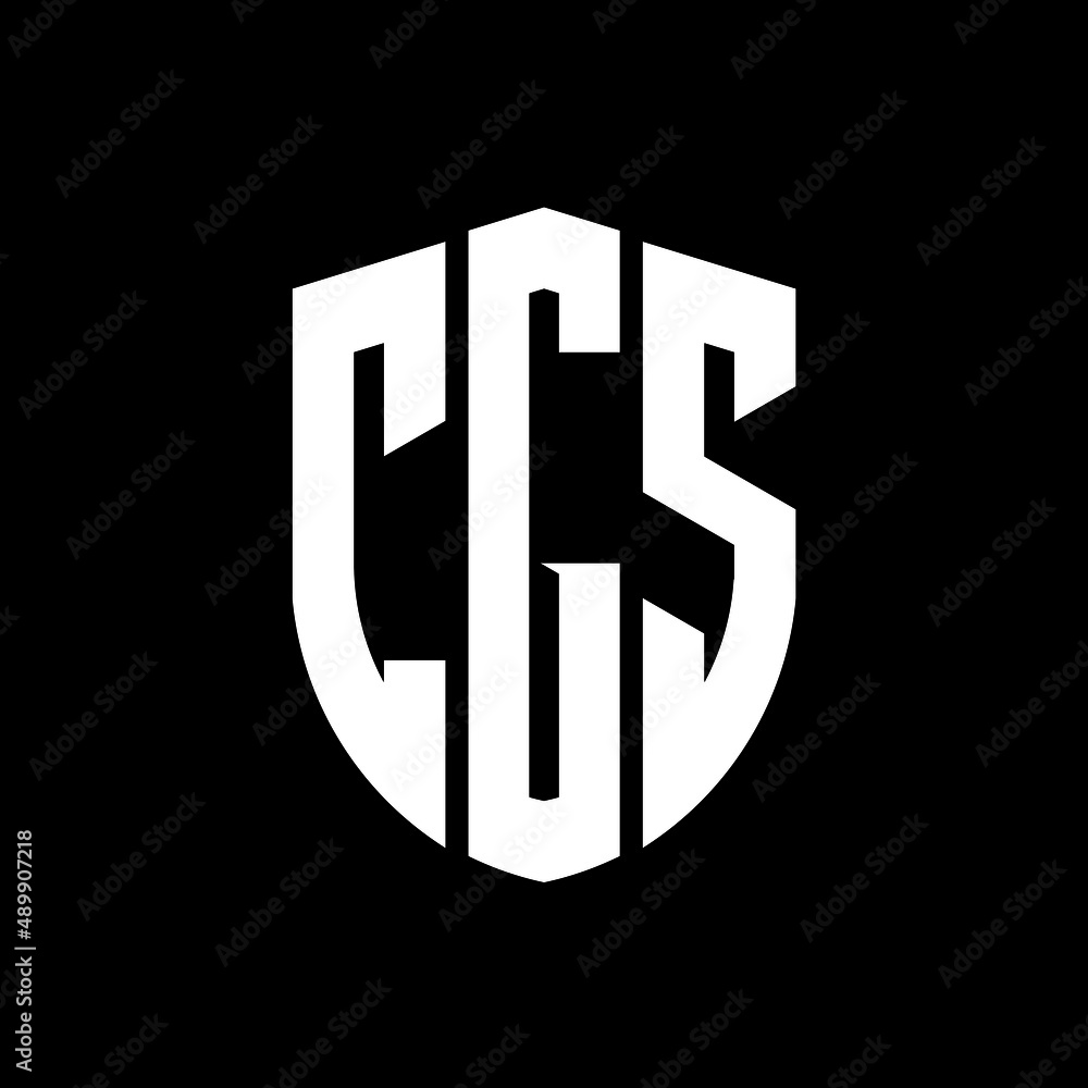 CGS letter logo design. CGS modern letter logo with black background ...