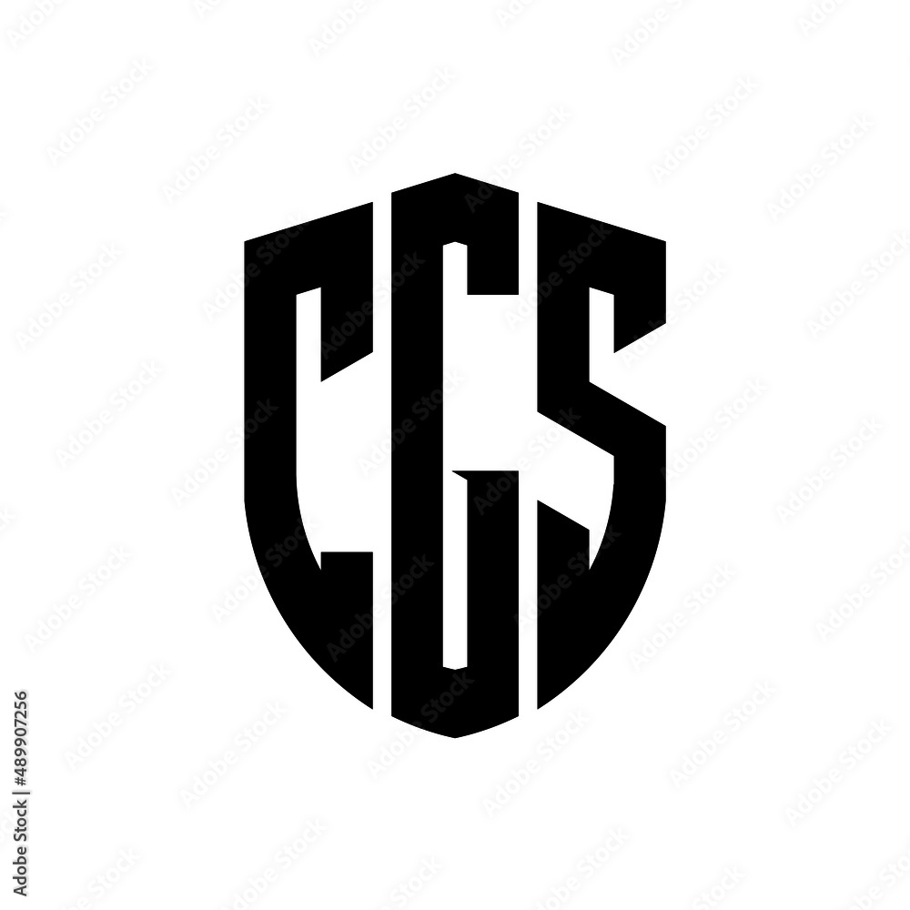 CGS letter logo design. CGS modern letter logo with black background ...