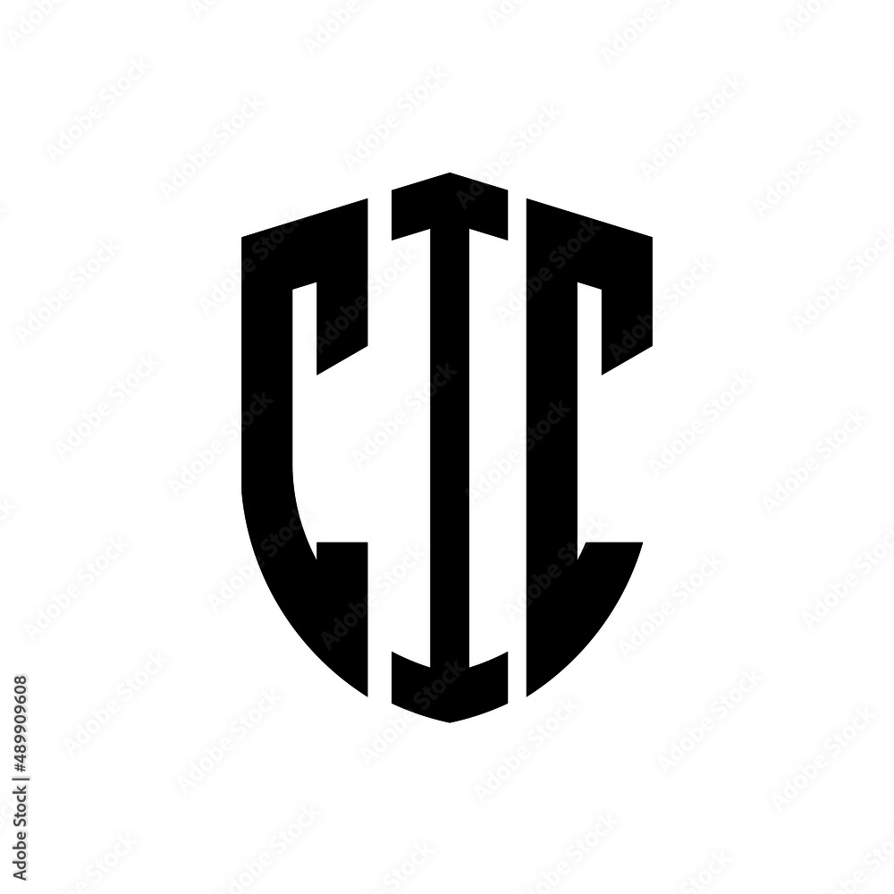CIC letter logo design. CIC modern letter logo with black background ...