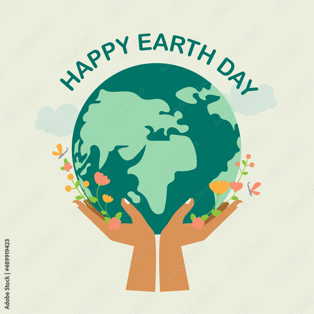 Hands holding globe, earth. Earth day concept. Saving the planet ...