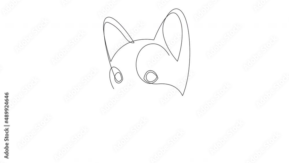 Self drawing simple animation of single continuous one line drawing ...