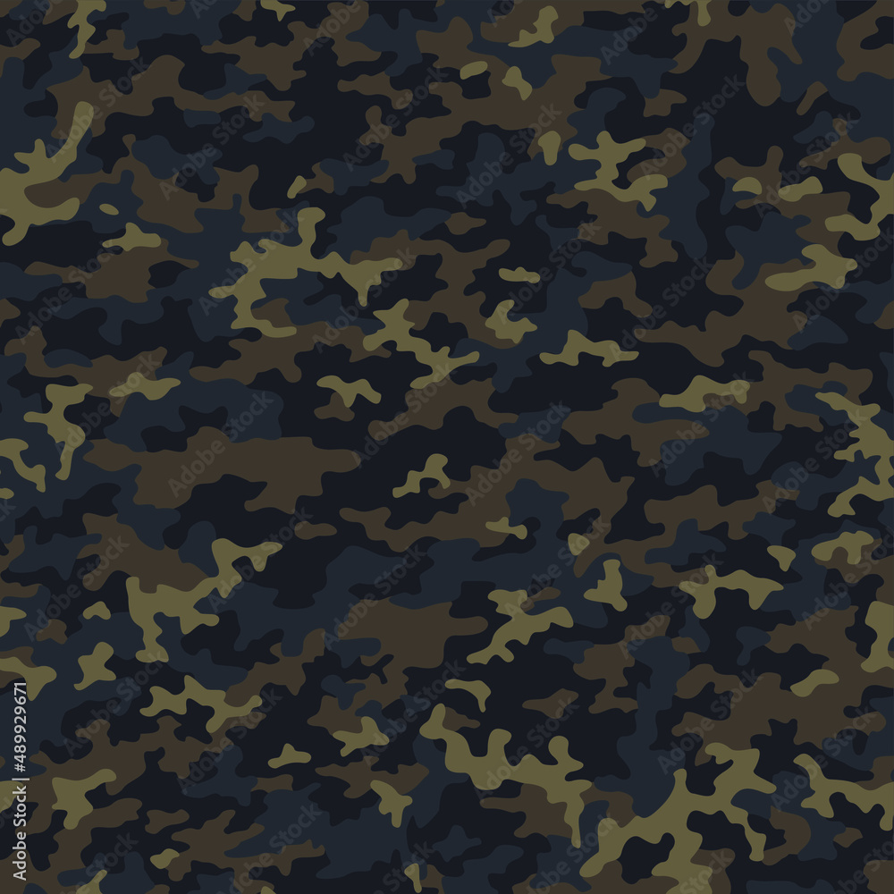 Camouflage texture seamless pattern. Abstract modern military camo ...