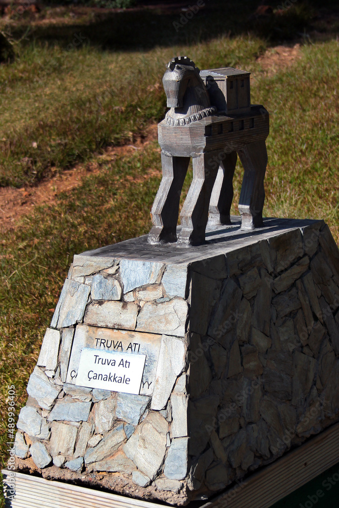 Antalya - Turkey - February 26, 2022: Model of Troyan Horse in ...