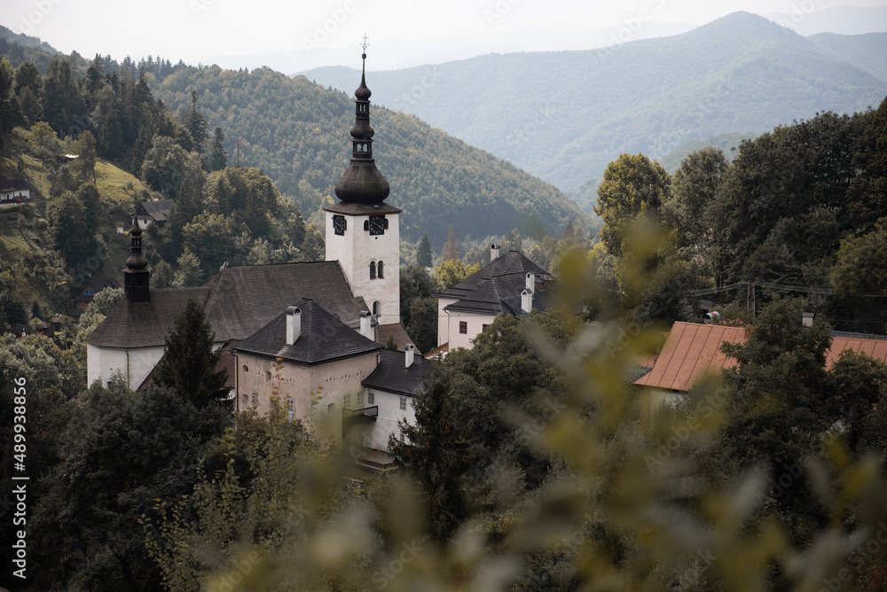 church, religion, tower, wood, mountains, architecture, cultural, sky ...