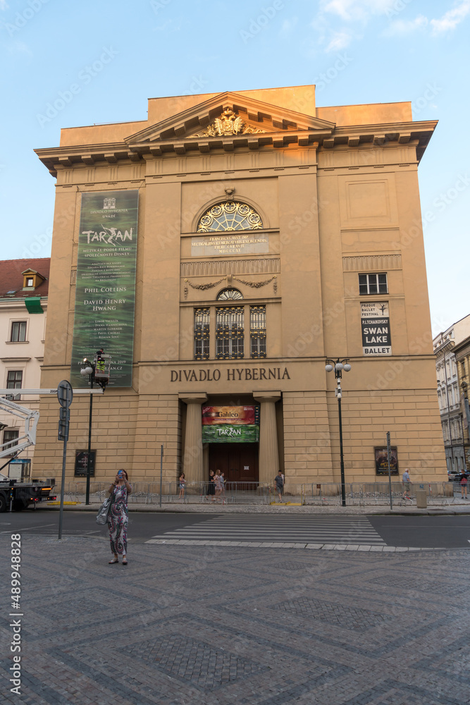 Foto de Prague, Czech Republic - July 23, 2020: Divadlo Hybernia ...