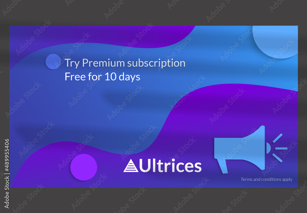 Slideshow Ad Layout with Vanishing Gradient Stock Template | Adobe Stock