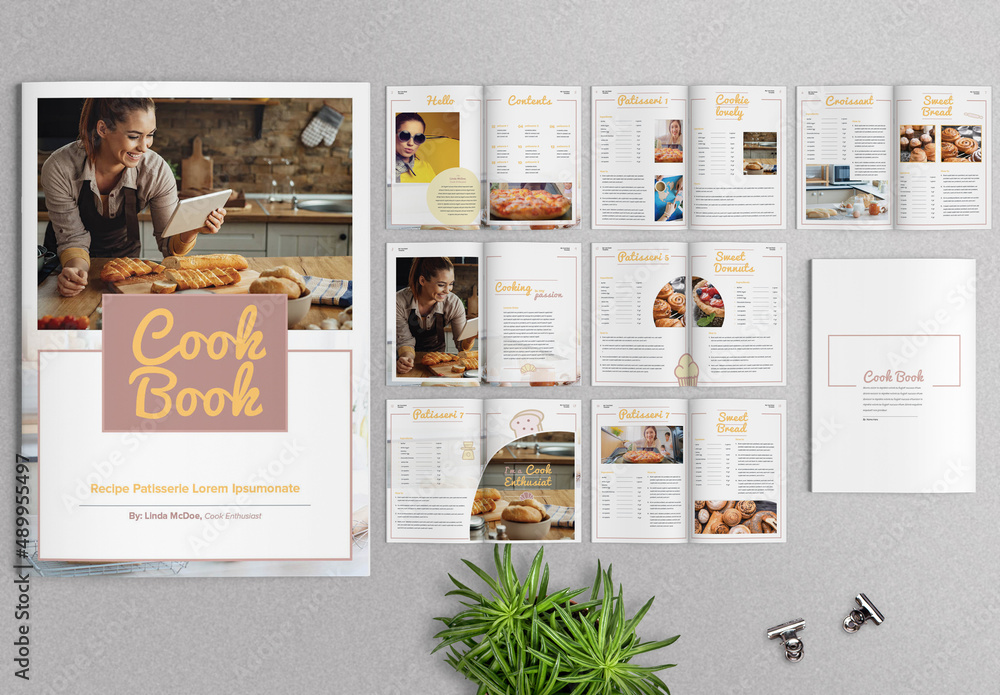 Recipe Book Layout Stock Template | Adobe Stock