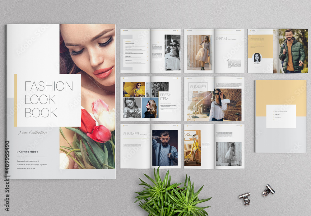 Fashion Look Book Layout Stock Template | Adobe Stock