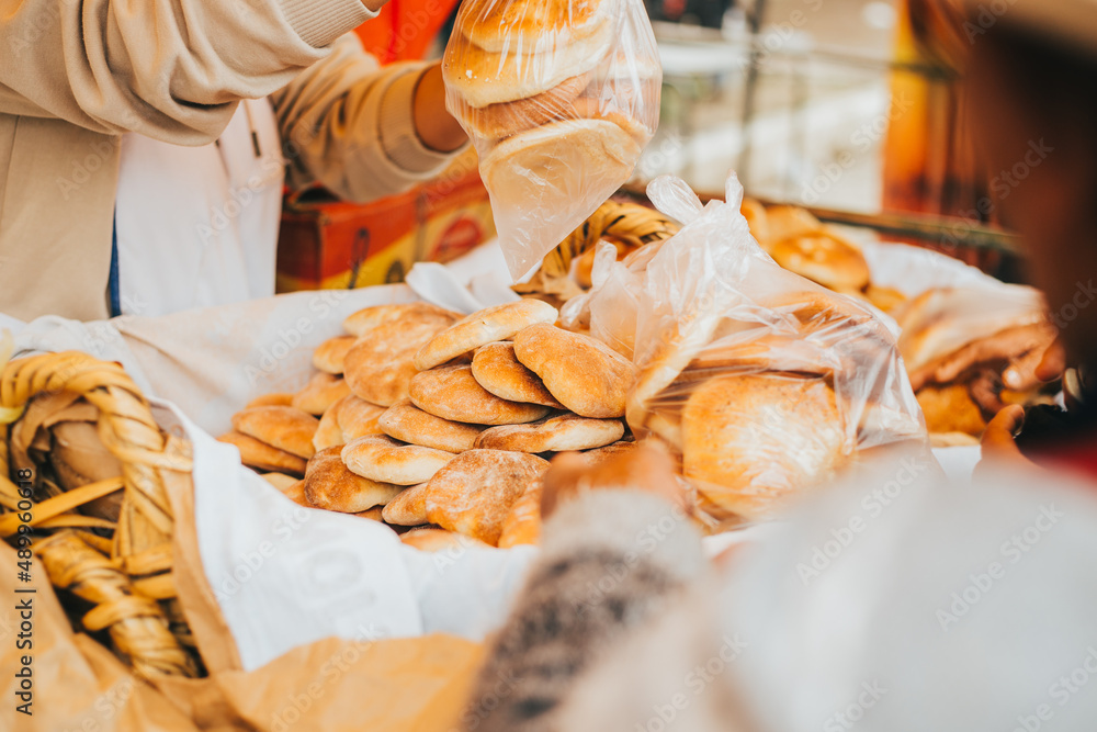Póster Típicos panes de pueblo en ferias de Perú – Cuadro para Pared ...