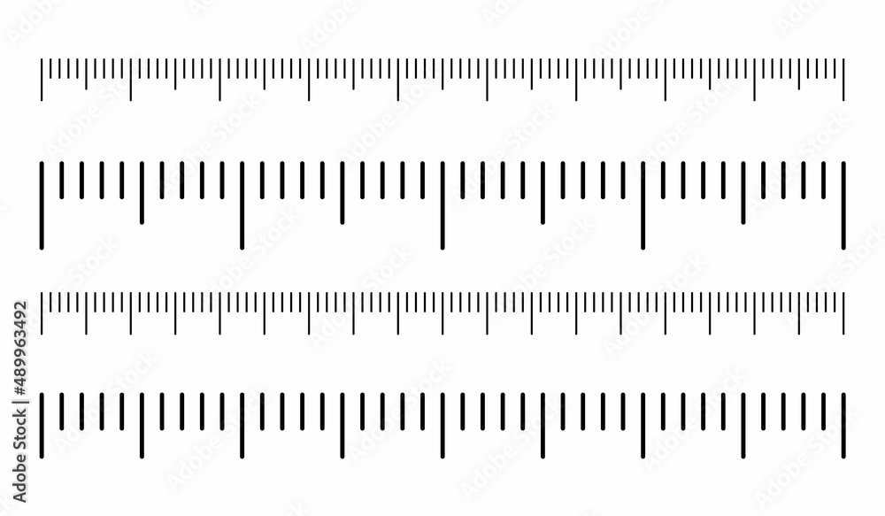 Vector illustration of different size indicators isolated on white ...