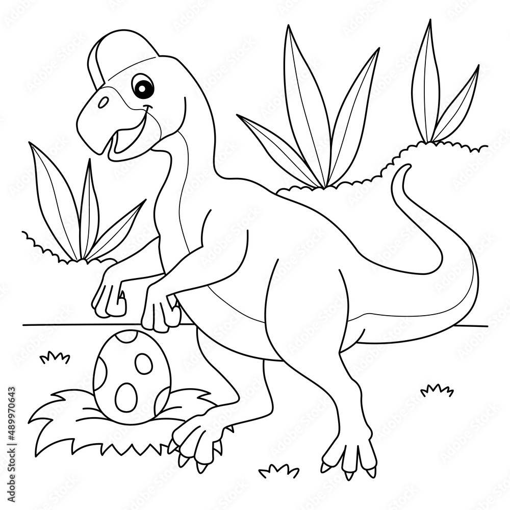 Oviraptor Coloring Page for Kids Stock Vector | Adobe Stock