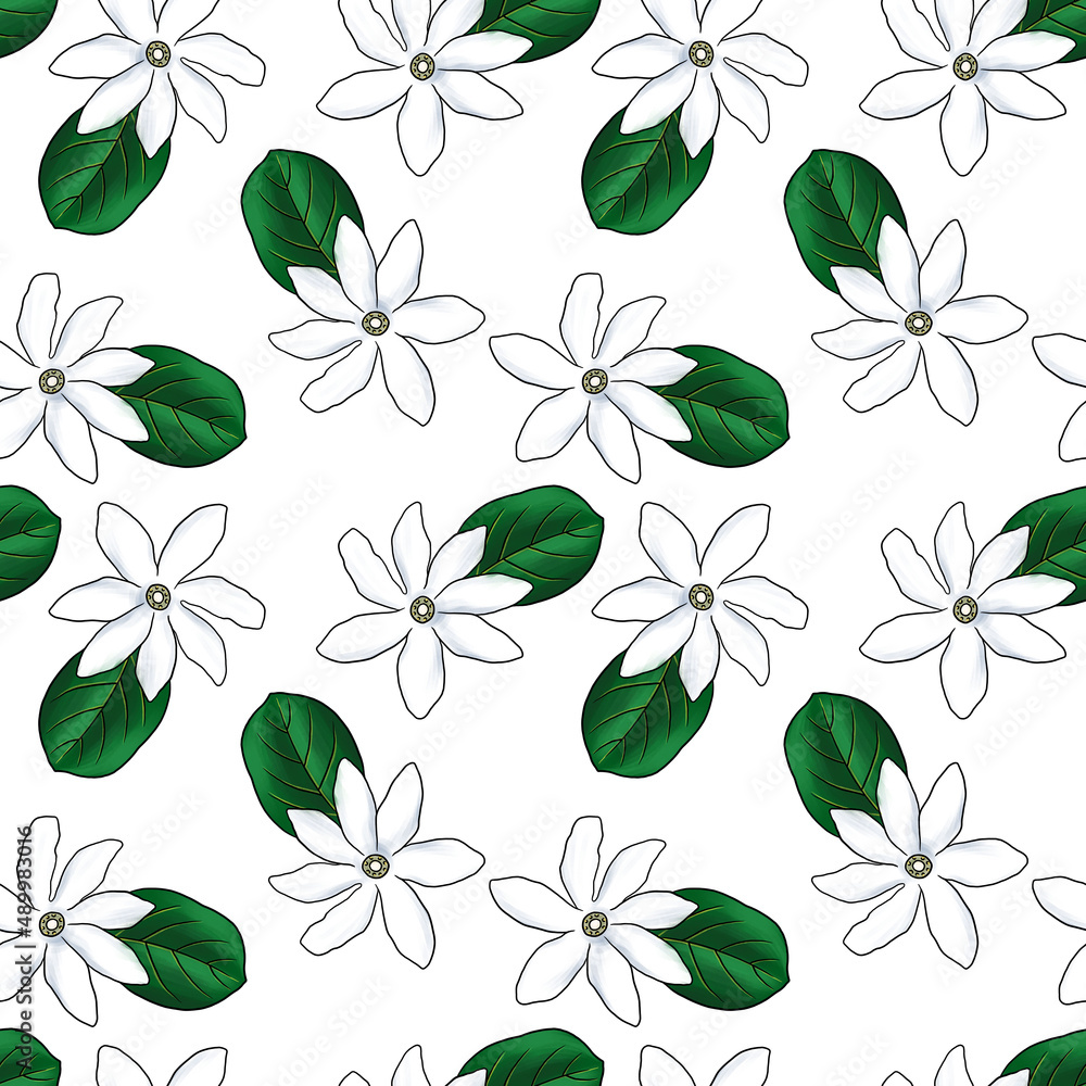 Tiare Flower Drawing | Best Flower Site