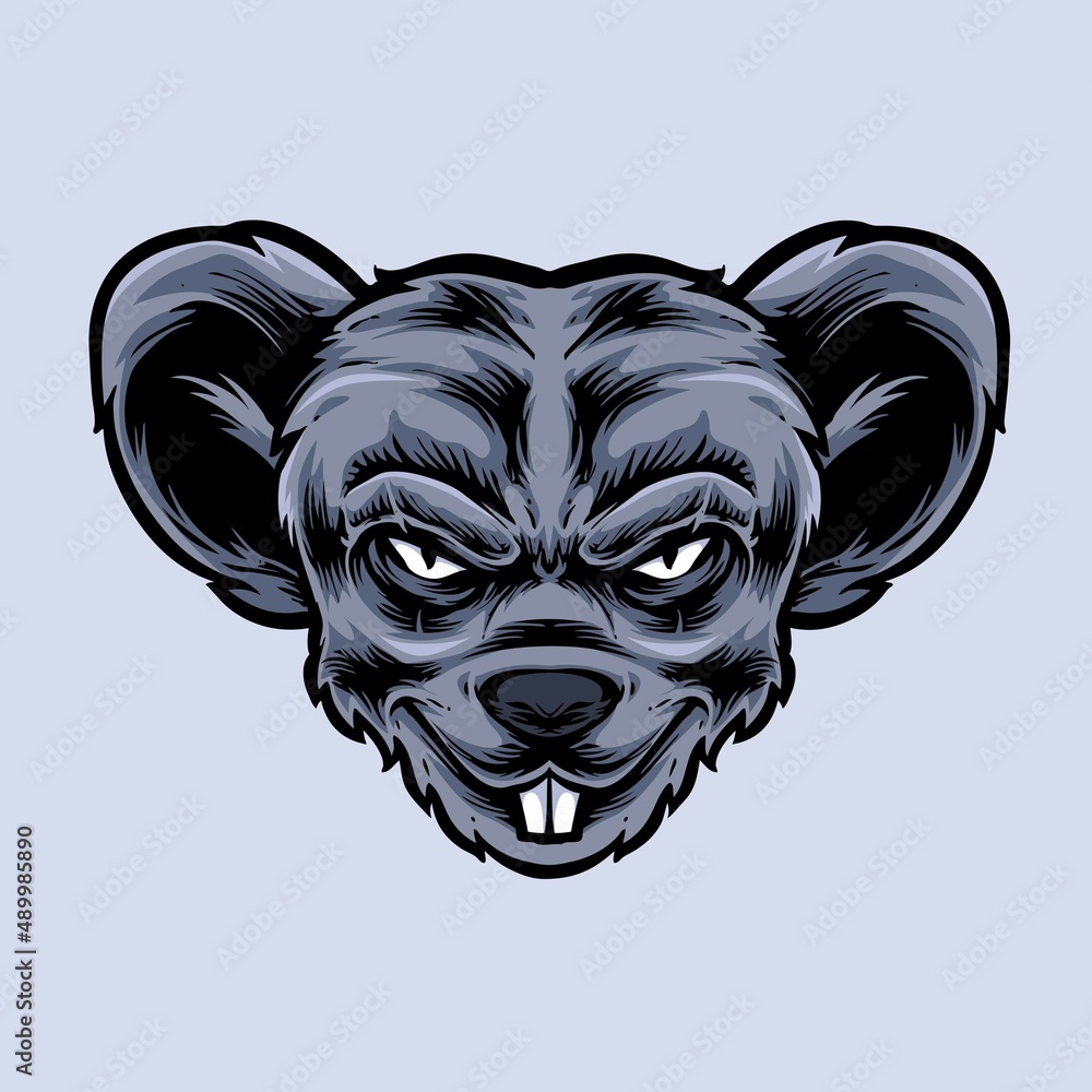 rat head vector logo illustration Stock Vector | Adobe Stock