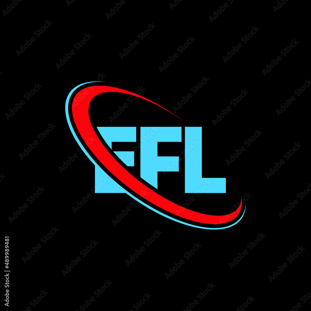 EFL logo. EFL letter. EFL letter logo design. Initials EFL logo linked ...