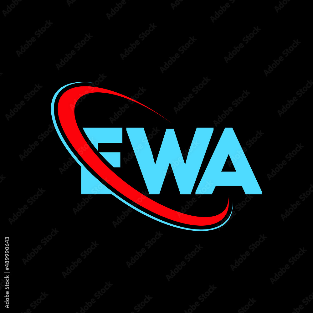 EWA logo. EWA letter. EWA letter logo design. Initials EWA logo linked ...