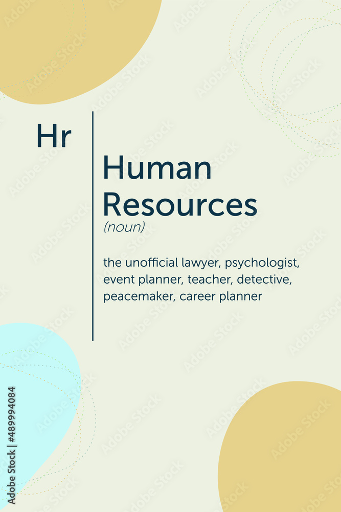 A creative vintage looked Human Resource poster for HR branding, Quotes ...