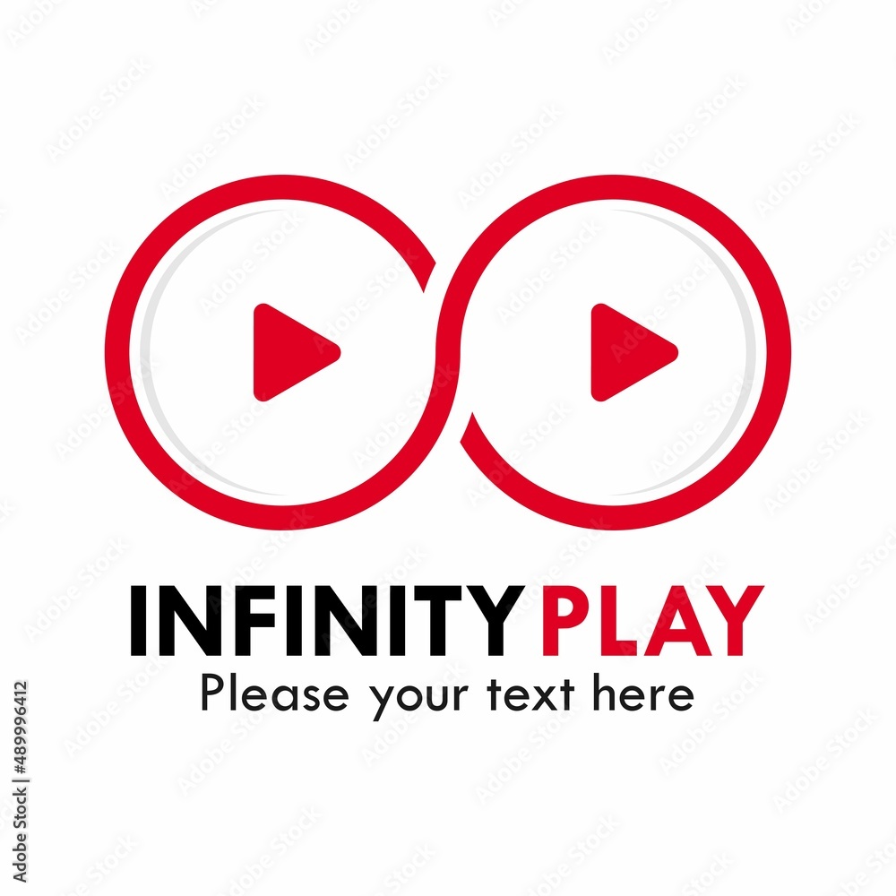 Infinity play logo template illustration Stock Vector | Adobe Stock