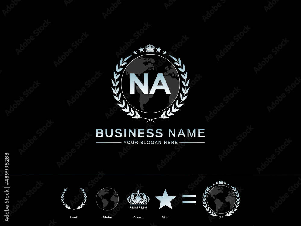 New NA letter Logo, Creative Na an logo design Modern circle Leaf Globe ...