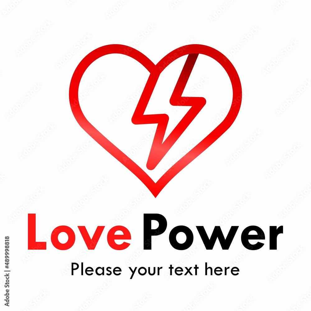Love power logo template illustration Stock Vector | Adobe Stock