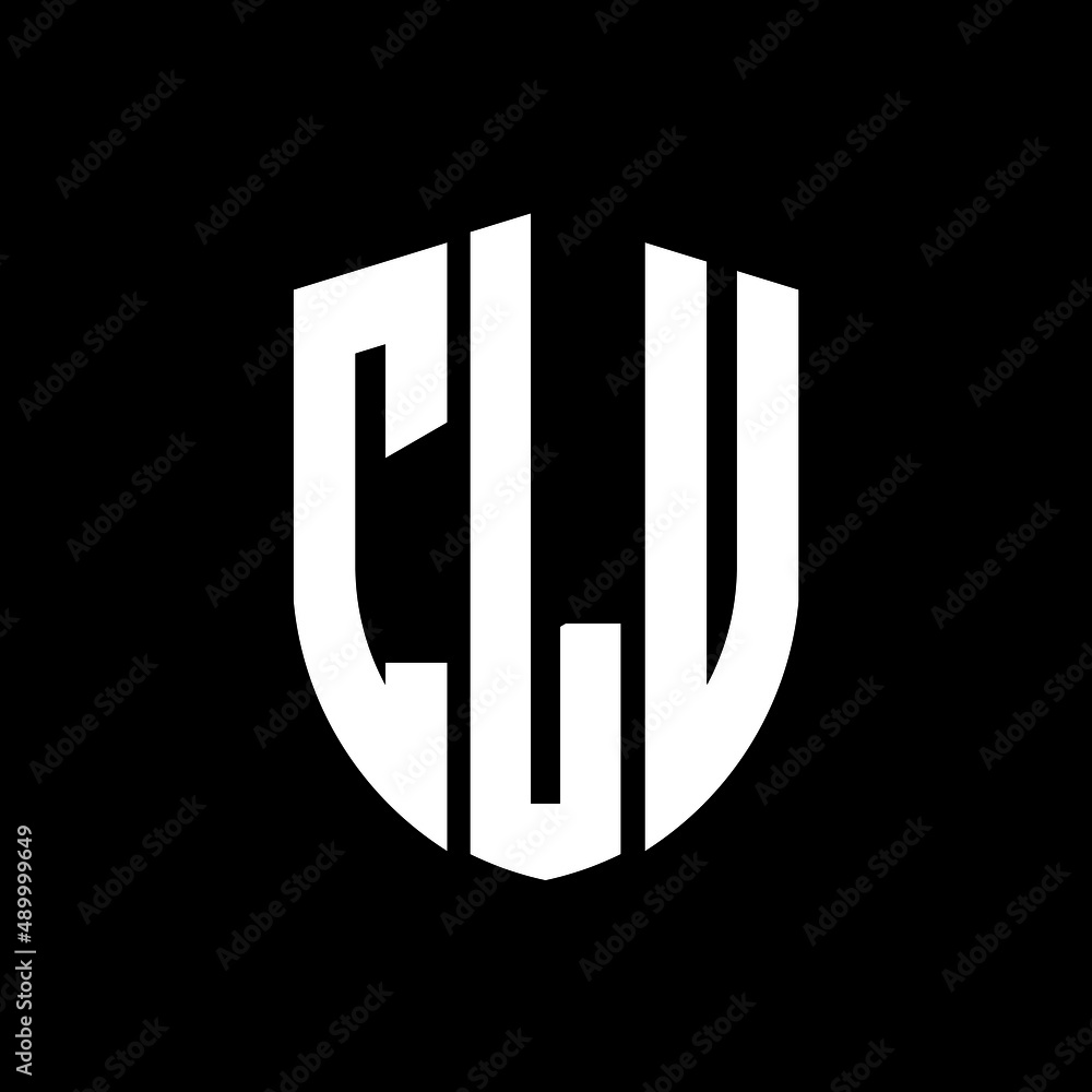 CLV letter logo design. CLV modern letter logo with black background ...