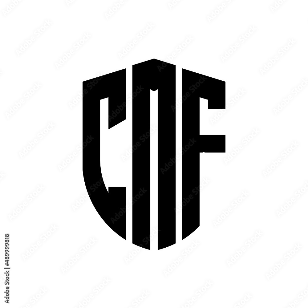 CMF letter logo design. CMF modern letter logo with black background ...