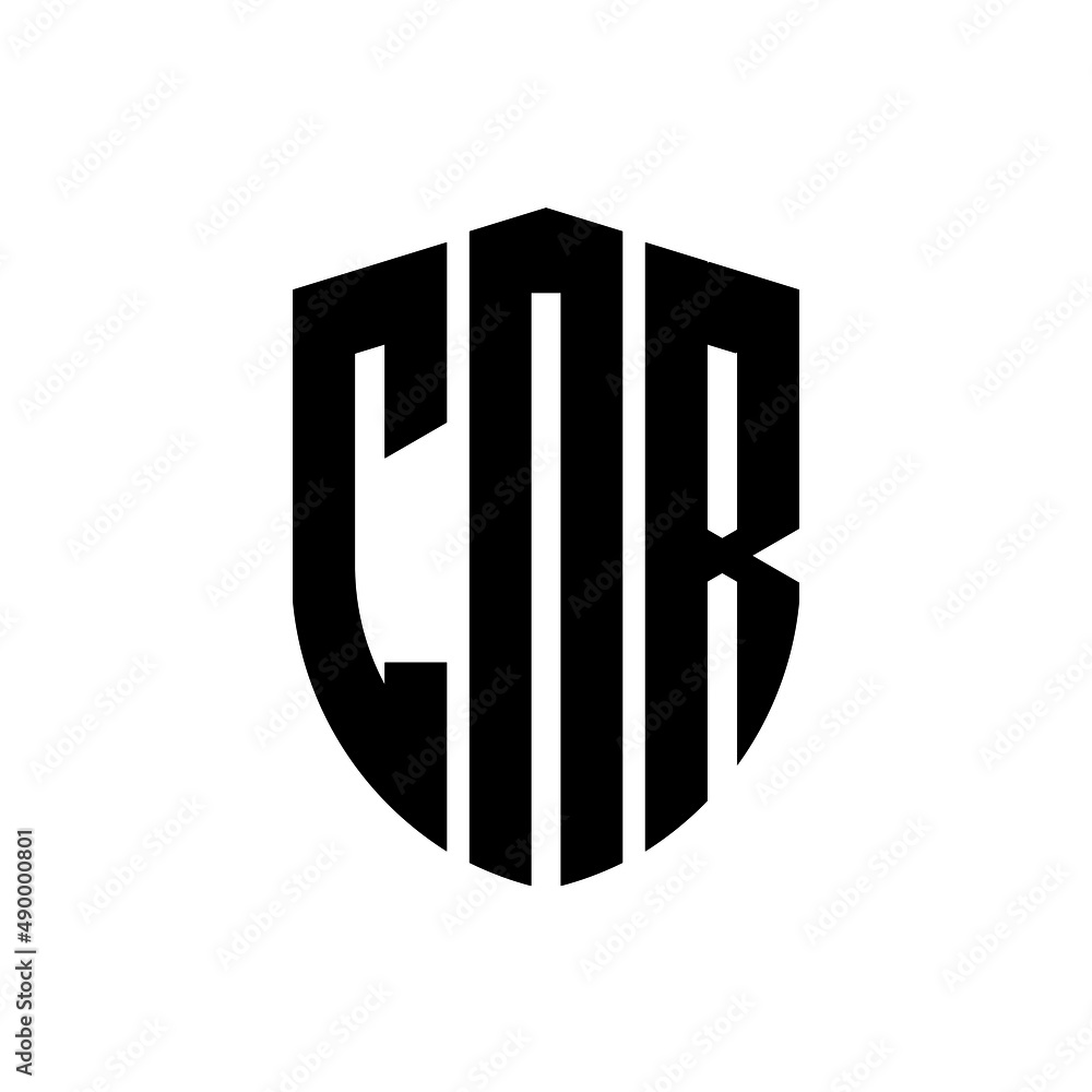 CNR letter logo design. CNR modern letter logo with black background ...