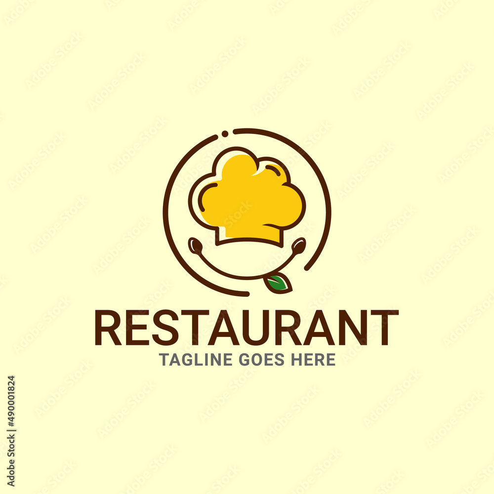Restaurant logo icon vector template. A simple restaurant logo wrapped ...