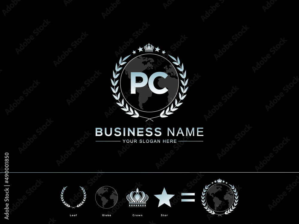 Letter PC Logo, Monogram pc Emblem Style Vector Logo Icon with Unique ...