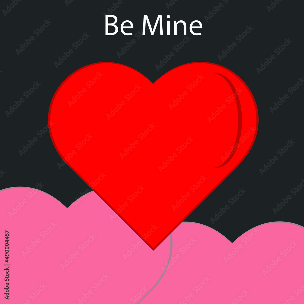 beautiful red emoticon love for couple Stock Vector | Adobe Stock