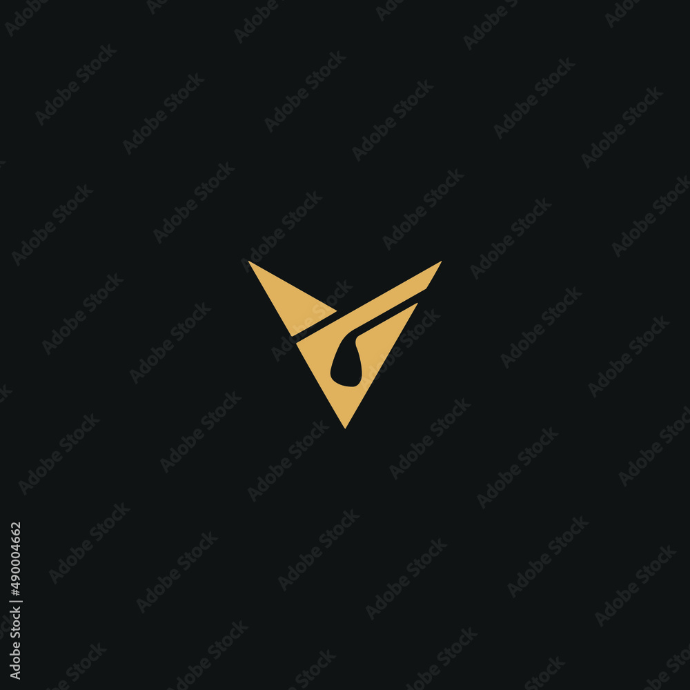 V letter fly logo vector, V triangle logo Stock Vector | Adobe Stock